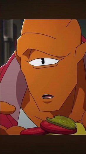 Allen the Alien eats a burger