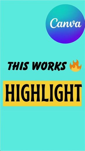 Designers Use This Highlight Trick 🔥in Canva | canva video animation tutorial #shorts