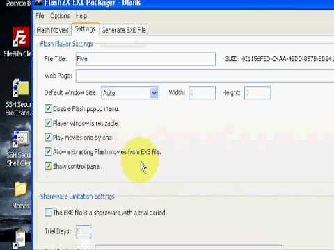 How to convert Flash to EXE files