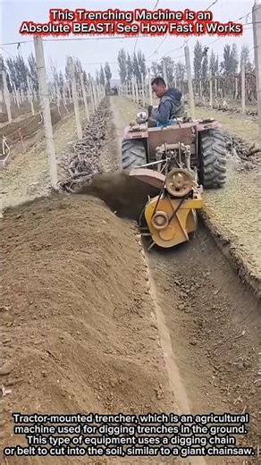 This Trenching Machine is an Absolute BEAST! See How Fast It Works