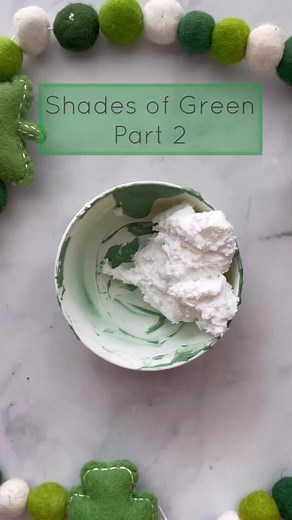 Mixing Shades of Green for Buttercream Frosting