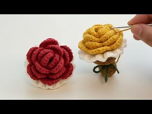 Easy Crochet Rose Tutorial 🌹 | Beginner-Friendly 3D Flower Pattern