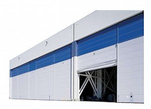 [Hot Item] PVC Curtain Rolling Stacking Aircraft Mega Flexible PVC Fabric Aviation Blasting Workshop Lifting up Hangar Door