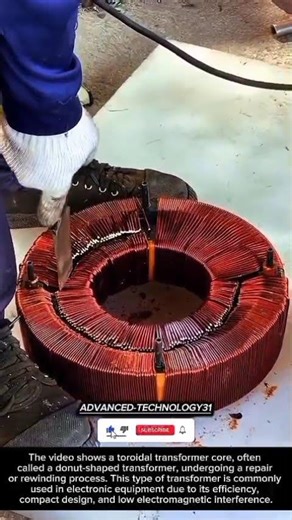 Toroidal Transformer Core Rewinding and Repair Process !! #innovation #tool