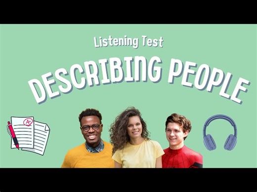 English Listening Practice | Describing People | ESL Listening Test