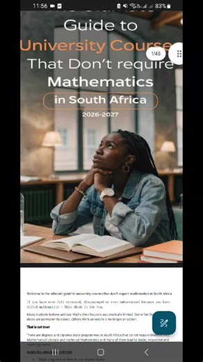 Courses that do not require maths in South African universities ebook. #courseswithoutmaths #universityapplications #2027applications