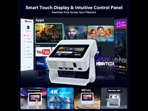 Aepuosem A10 Smart Projector Review - 4K Support, Touchscreen & Built-In Apps