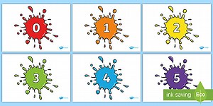 Numbers 0-50 on Splat