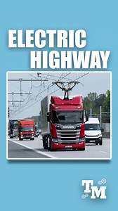 4M views · 10K reactions | First Electric Highway Is Crazy Germany’s first ‘Electric Highway’ charges trucks as they drive. Hybrid trucks are connected to overhead wires, enabling them to recharge while traveling along a 6-mile stretch of the A5 autobahn, south of Frankfurt. Credits: @ SiemensMobilityGlobal #tech #technology #engineering #innovative #reels | Tech Moments | Facebook