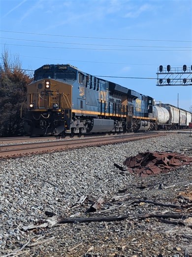 CSX local train L619 departs Raleigh NC at Powell Drive 3/4/2026 #csx #train #railway