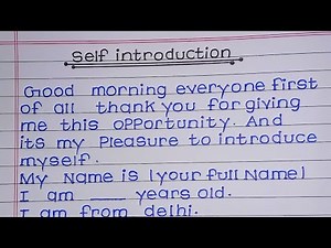 self introduction in English| self introduction writing format| self introduction| study jone
