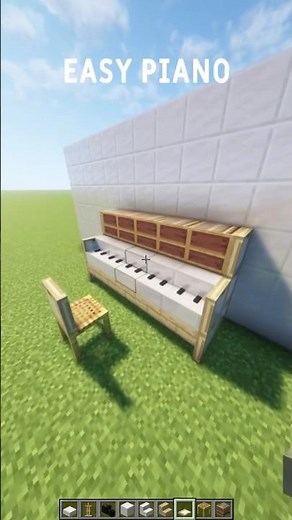 Easy Minecraft Piano! #minecraft #quickrecipe #gaming #cool #simplebuild #piano