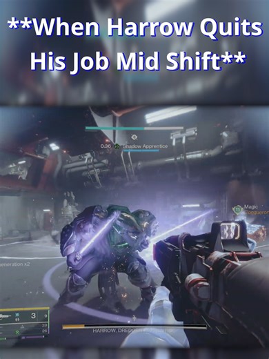 Destiny 2: Harrow Quits His Job Click the Linktree in my bio for FULL VIDEOS! Join the community: 🎮If you ever have time, stop by the twitch channel and say what's up - https://www.twitch.tv/demi_god__7 🎤Check out my Discord - https://discord.gg/8H7KCjGvWy 🔗Linkspree🔗 🔥https://www.own3d.pro/u/demi_god_7/ 👔Merch Store👖 🔥https://demi-god-7-shop.fourthwall.com #destiny #destiny2 #bungie #destiny2gameplay #destiny2tiktok #destiny2clips #destiny2renegades #pcgaming #gaming