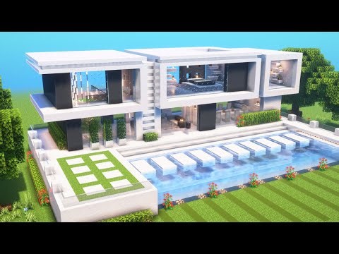 Minecraft tutorial: How to build a modern house in Minecraft (#32)