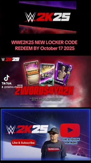 wwe2k25 new locker code #wwe #wwe2k25