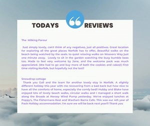 Great reviews in for The Milking Parlour and Snowdrop Cottage.  | Pack Holidays | Facebook