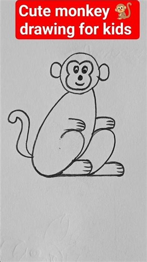 How to draw monkey 🐒 drawing step by step#monkey drawing easy #drawingforkids #drawingtutorial #art🎉