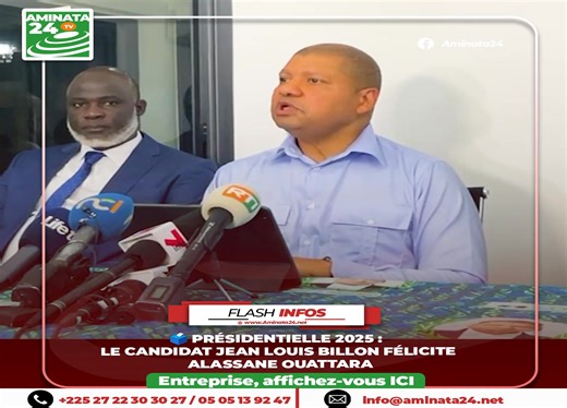 409K views · 14K reactions | Le Candidat du Code à l’élection présidentielle du 25 octobre 2025 , Jean-Louis Billon félicite le président sortant Alassane Ouattara pour sa réélection. | Aminata 24 | Facebook