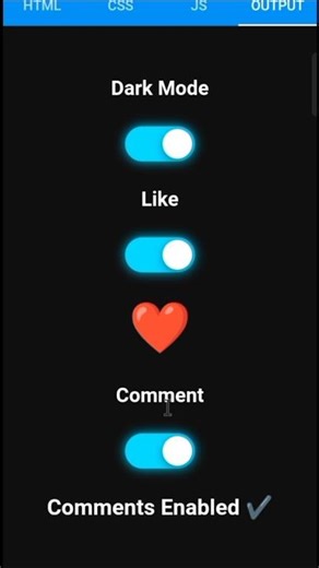 html , css on/of button design |#coding​ #javascript​ #html​ #css​ #webdesign​ #shorts​ #viralvideo​