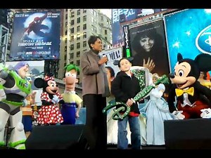 Disney Store in Times Square Grand Opening with Aden