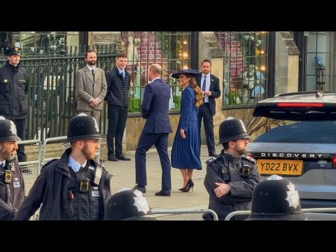 Princess Catherine Arrives at Westminster Abbey with Prince William for Commonwealth Day Service