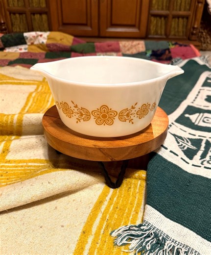 Vintage Pyrex Golden Butterfly Casserole Dish | White Milk Glass Bakeware - Etsy