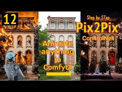 ComfyUI, how to use Pix2Pix ControlNet, and Animate all parameters and prompts for a dynamic result