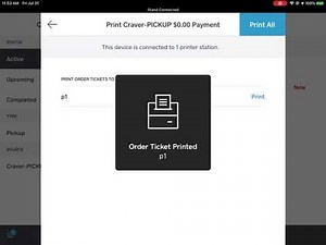 Re-printing orders on Square POS