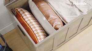 47.2" Storage Chest Extra Large,Storage Trunk with 2 Safety Hinges,Wooden Storage Bench,Shoe Bench,47.2x15.7x19.1 Inch,Easy Assembly,Storage Bench for Bedroom,Living Room,entryway(Greige).