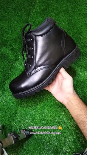 Our Safety Shoes Collection For Professionals 💪 Description: ✅ Steel Toe Cap ✅ Cow Leather Upper ✅ Anti Slip & Puncture Resistant Outsole ✅ Midsole Steel Plate | Safety Solutions Pakistan