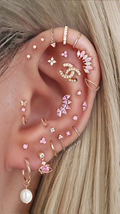 Pink Ear Stack Goals 💖✨ . . . . . #earpiercings #earrings #piercings #earringsofinstagram #earringstyle #curatedear #earringshop #earringaddict #earringswag #earringstagram #cartilagepiercing #traguspiercing #helixpiercing #jewelry #piercinggirl #daithpiercing #conchpiercing #rookpiercing #earcuration #cartilagepiercings #earstack #earstyle #earstylist #newpiercing #earpiercing #flatpiercing #snugpiercing #lobepiercing #forwardhelixpiercing | Impuria Piercing Jewelry