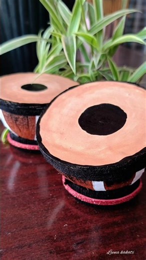 DIY mini tabla from coconut shell🥥😍 #diy #craft #shorts #youtubeshort #viralshort #shortsfeed