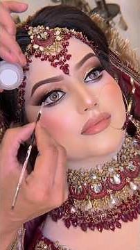 “Bridal Hijab Makeup & Open Hairstyle | Pakistani Bride Look 2025”#kashees#viralshorts #hijabbridal