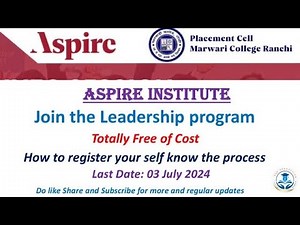 Join the Aspire Leaders Program Free of Cost, Get the full information and Form Fill-up process