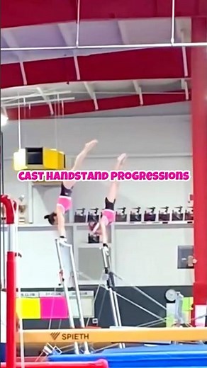 Gymnastics Cast Handstand Progressions You NEED to Try! 🏋️‍♀️💥 #gymnastlife #casthandstand