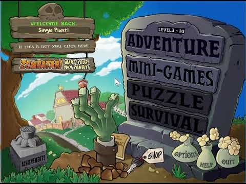 Plants vs Zombies 3-10 1 Seed Slot