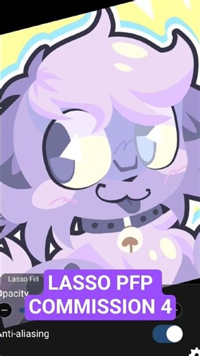 lasso PFP commission part 4 #commission #furry #fursona #art #ibispaint #speedpaint