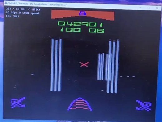 For Robert Macauley, the next best thing to blowing up the Death Star is getting a new high score on the emulator leaderboard for Star Wars: The Arcade Game for the Atari 2600. And on his recent submission he did both – destroying the battle station 7 times for a high score of 80,966 points. #atari2600 #starwars | Twin Galaxies