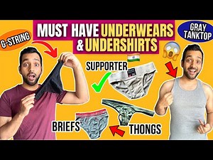 MUST HAVE UNDERWEAR & UNDERSHIRT FOR MEN | Men's Underwear Guide | G-string, Thongs, Briefs,Tanktops