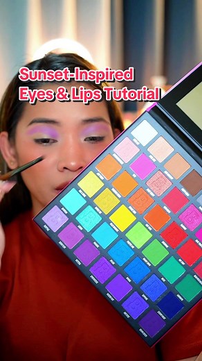 Sunset-Inspired Eyes & Lips Tutorial