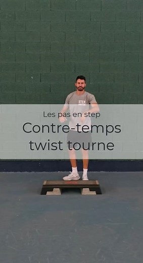 🏆 Les pas en STEP : Contre-temps (switch) twist + tour traverse ! ! Apprends le step avec moi #step