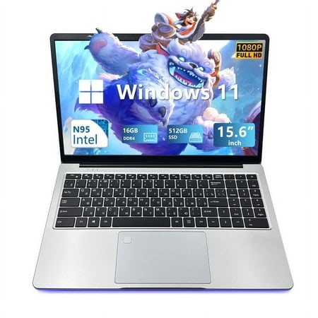 15.6" FHD Laptop, Intel Alder Lake N95, 16GB RAM, 512GB SSD, Backlit Keyboard, Windows 11 Pro - Walmart.ca