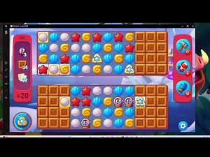 Fishdom Hard Level 165 Farm Aquarium | Audio Talkthrough F2P Tips & Strategy Walkthrough