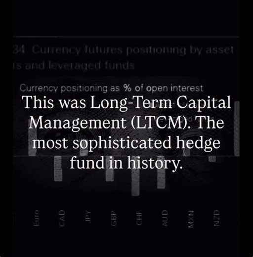 QuantMaxxing on Instagram: "Long-Term Capital Management (LTCM) was a Boston-based hedge fund founded in 1994 by John Meriwether (former Salomon Brothers star trader), with a team that included Nobel Prize–winning economists Myron Scholes and Robert Merton. LTCM’s core strategy was quantitative, relative-value arbitrage — identifying tiny mispricings between bonds, derivatives, and interest-rate instruments and exploiting them using highly leveraged positions. The models were rooted in fixed-inc
