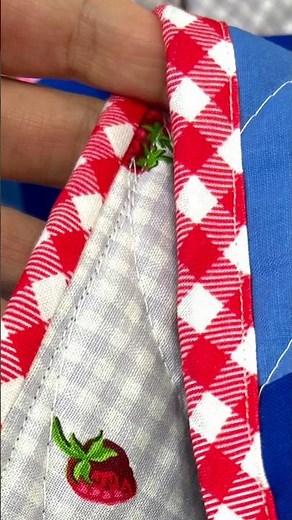 🍓 Simply The Best Quilt Binding Technique #quilttube #thesewingchannel #scrapberryginghamquilt