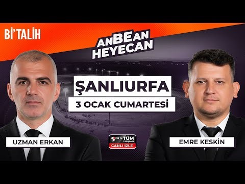 Uzman Erkan & Emre Keskin ile ANBEAN HEYECAN | 3 Ocak Şanlıurfa At Yarışları
