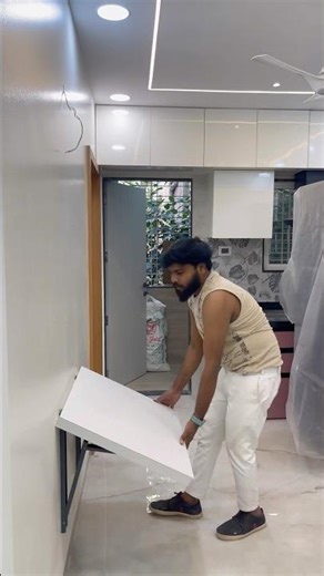 Compact Cabinet Transforms Into Desk with Hidden Chair DIY Design Concept #cabinetdesign #cabinetry