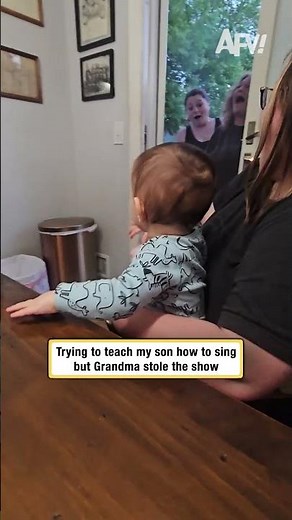 Trying to teach my son how to sing by Grandma stole the show