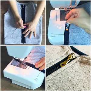 I share you how to do open end zip and steps on this video. | Tuğba İŞLER