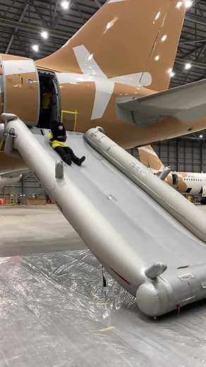 Escape Slide Deploy Test - A320 Video